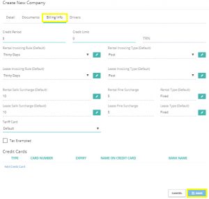 Billing Settings of Company Account | Speed Auto Systems