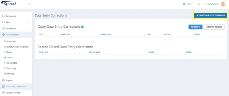 Data Entry Corrections | UK VEHICLE SAFETY CHECK SYSTEM | Speed Auto ...