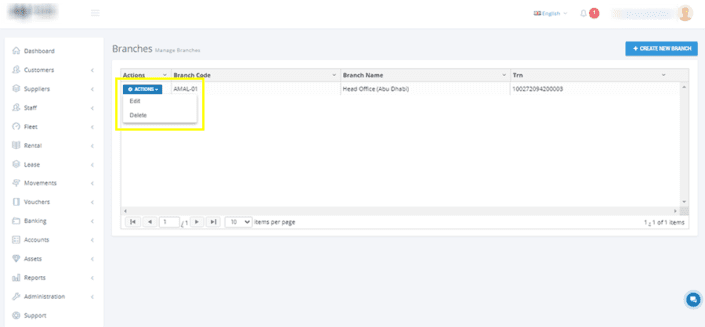 How to Edit/Delete an office branch in Speed – VLS | Speed Auto Systems